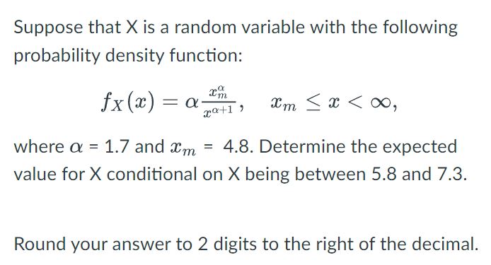 Solved Suppose that X is a random variable with the | Chegg.com