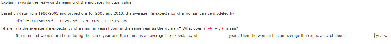 Solved Explain in words the real-world meaning of the | Chegg.com