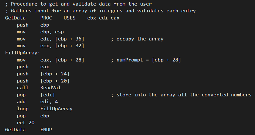 Solved INCLUDE Irvine32.inc ; Macro to get a string input | Chegg.com