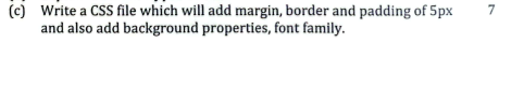 Solved c) show the output of the following HTML code. 7 = | Chegg.com