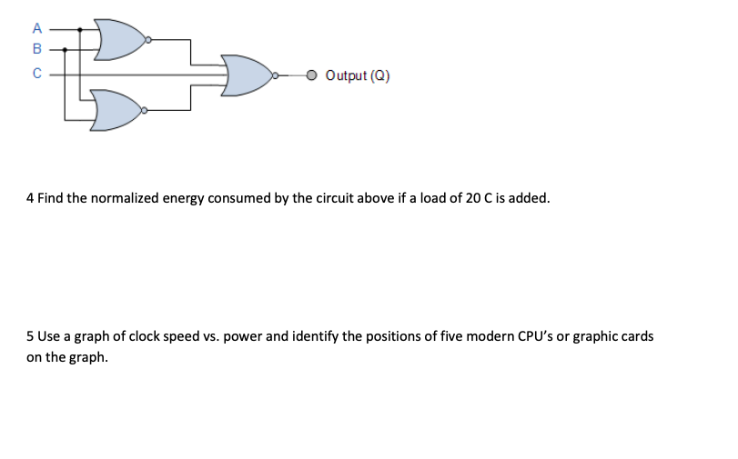 Solved A B с Output (Q) 4 Find the normalized energy | Chegg.com