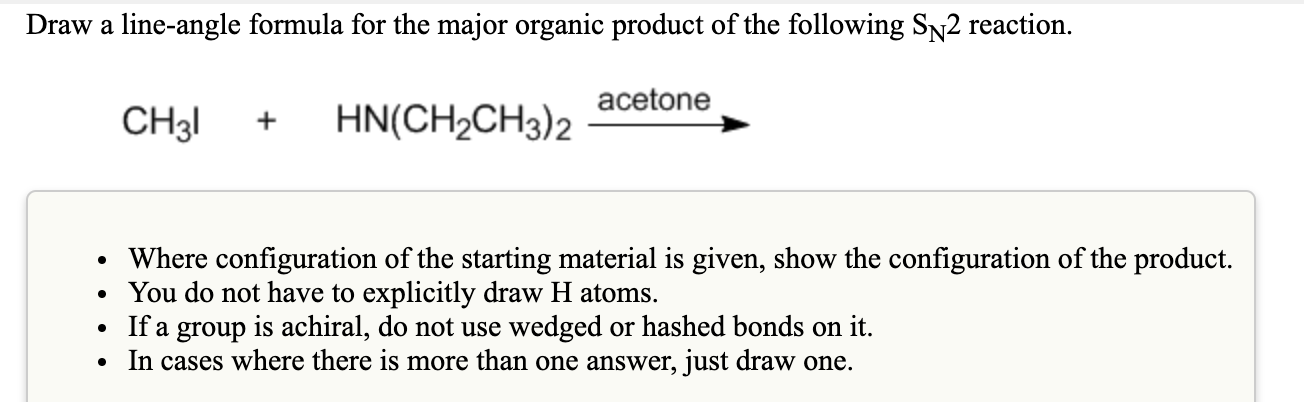 Solved Draw a line-angle formula for the major organic | Chegg.com