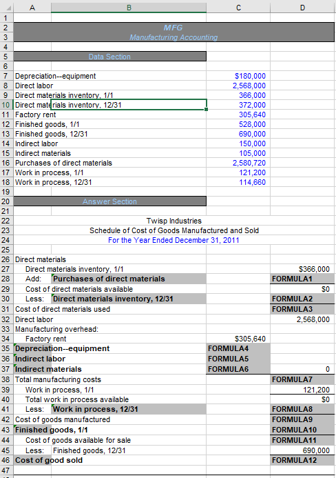 Solved P16 • MANUFACTURING ACCOUNTING (MFG) LEARNING | Chegg.com