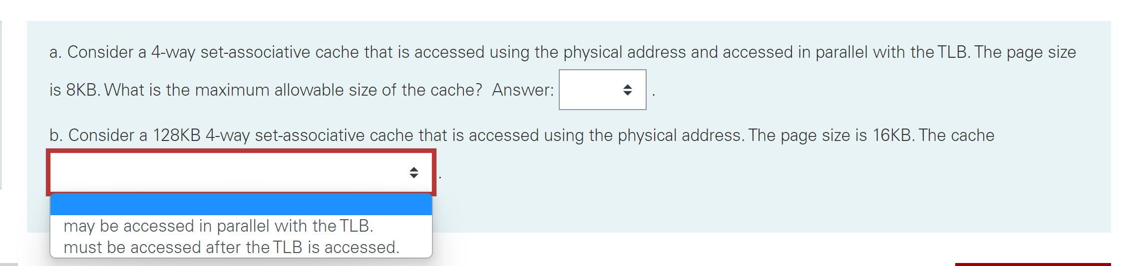 Solved a. Consider a 4-way set-associative cache that is | Chegg.com