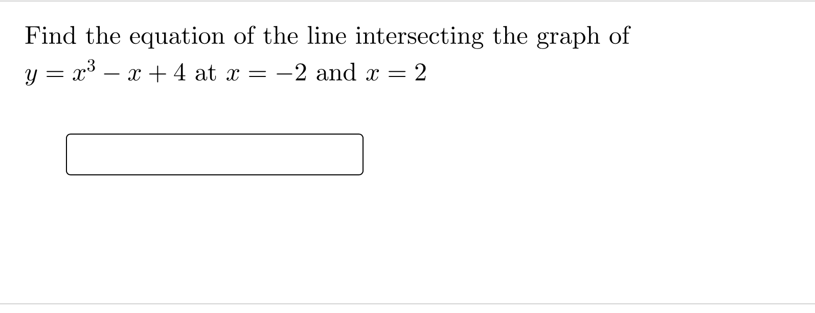 Solved Find the equation of the line intersecting the graph | Chegg.com