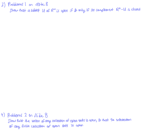 Solved 3) Problems I an site 8 Show that a subset U of Rn is | Chegg.com