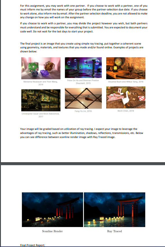 For this assignment, you may work with one partner. | Chegg.com