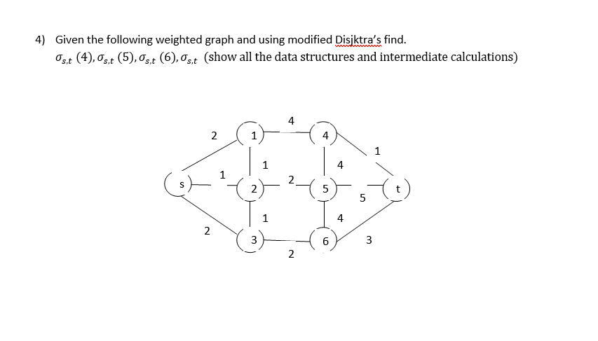 a) Find the centrality (closeness and betweenness) | Chegg.com