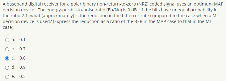 Solved A baseband digital receiver for a polar binary | Chegg.com