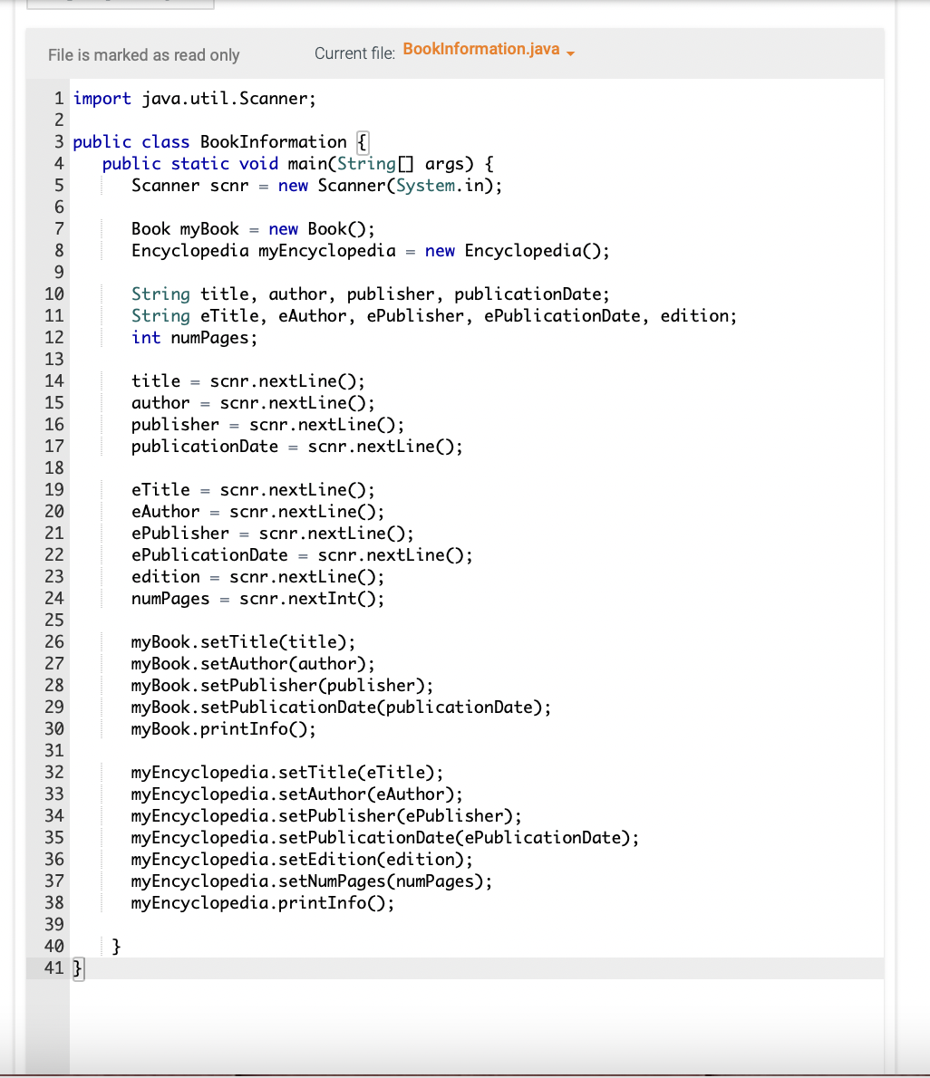 Solved Given main() and a base Book class, define a derived | Chegg.com