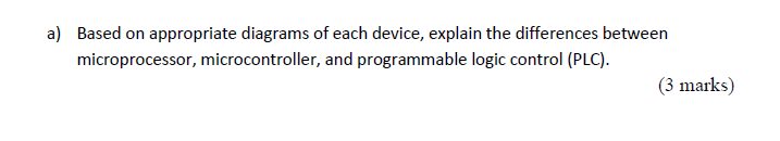 Solved a) Based on appropriate diagrams of each device, | Chegg.com