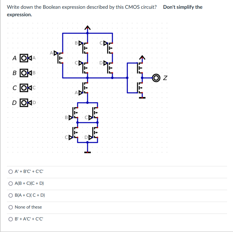 Solved Write down the Boolean expression described by this | Chegg.com