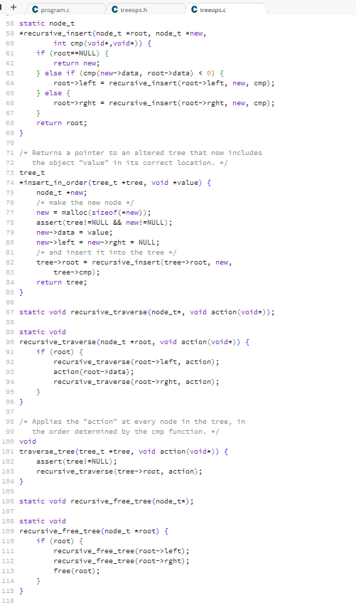 Solved Warmup: To get familiar with treeops. c provided by | Chegg.com