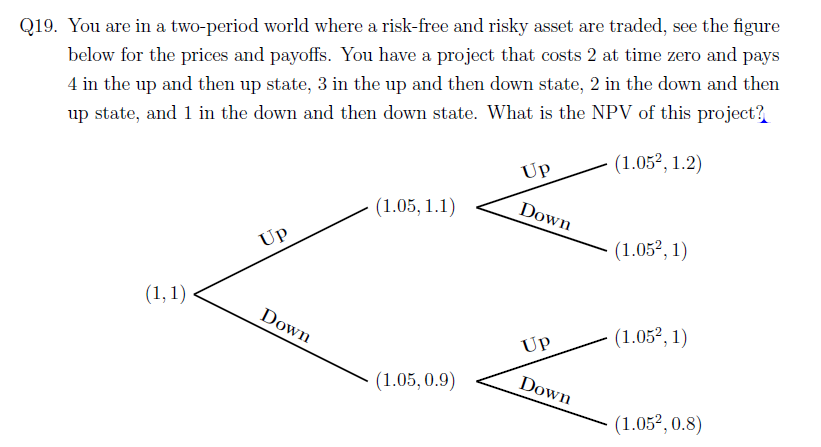 Solved The correct answer is: NPV = 0.959 How do I arrive | Chegg.com