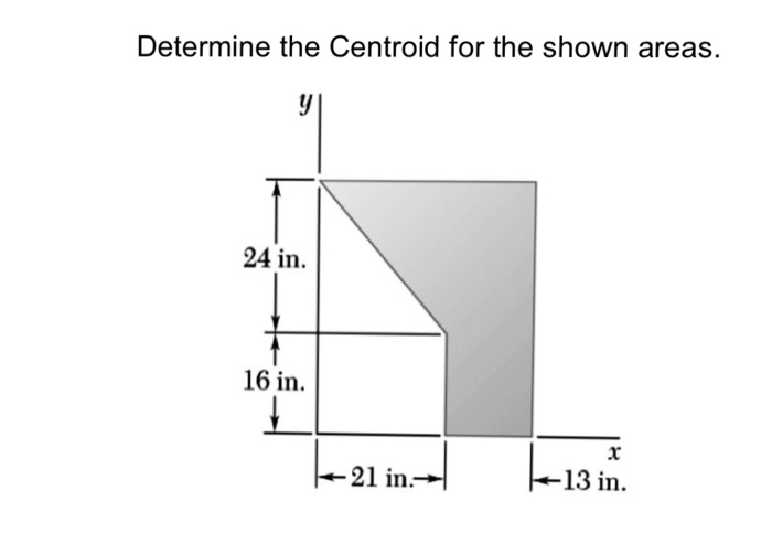 Solved Determine the Centroid for the shown areas. | Chegg.com