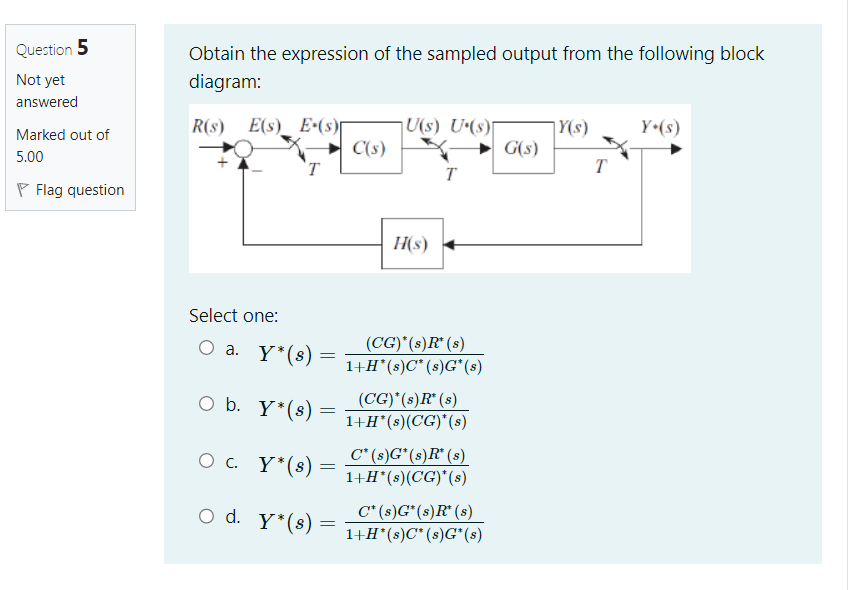 Solved Obtain the expression of the sampled output from the | Chegg.com
