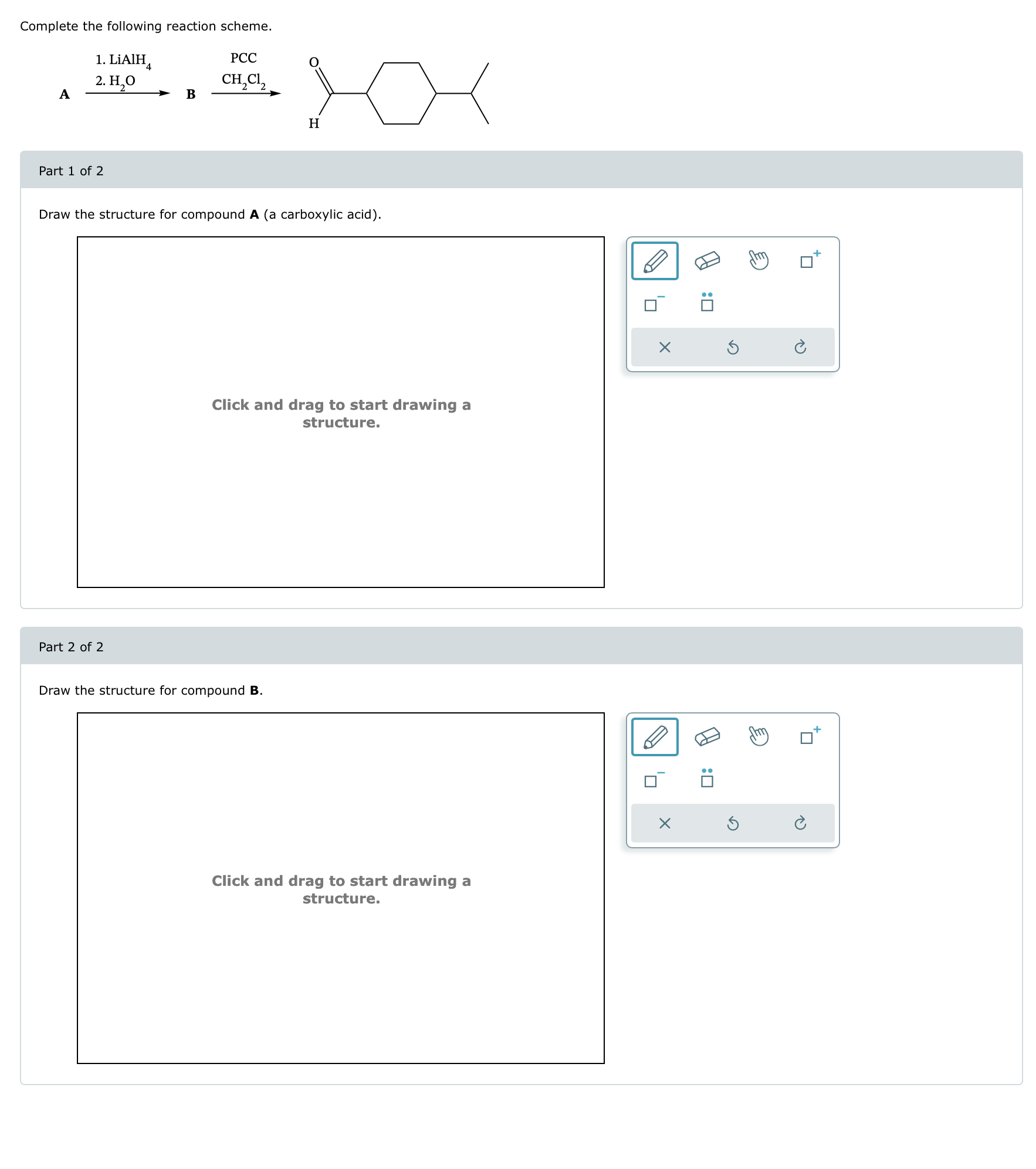 Solved Complete the following reaction scheme.Part 1 ﻿of | Chegg.com