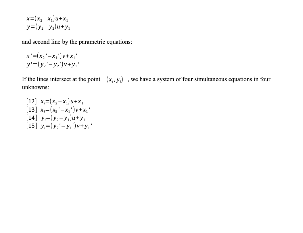 Solved Intersections of Two-Dimensional Line Segments | Chegg.com