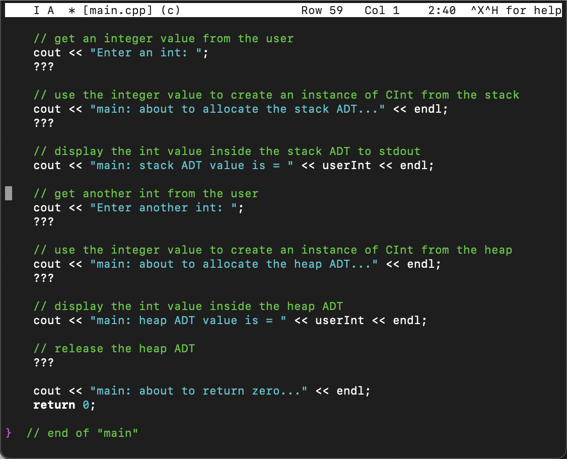Solved So far we've seen ADTs that have private data members | Chegg.com