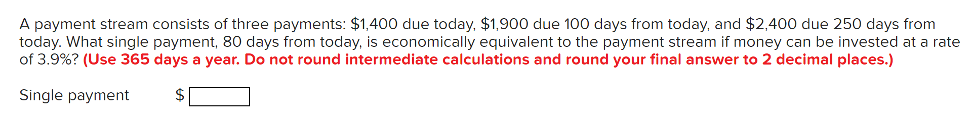 Solved A payment stream consists of three payments: $1,400 | Chegg.com