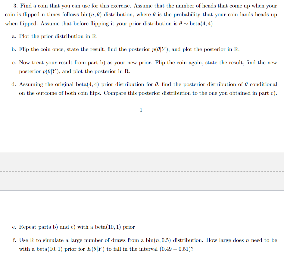 3. Find a coin that you can use for this exercise. | Chegg.com