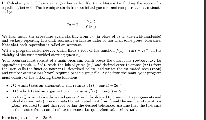 Solved In Calculus you will learn an algorithm called | Chegg.com