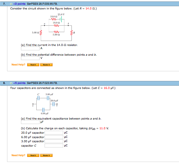 Solved 7. -2 points SerPSE9 28.P.009.MI.FB Consider the | Chegg.com