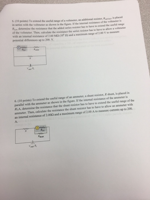 Solved To extend the useful range of a voltmeter, an | Chegg.com