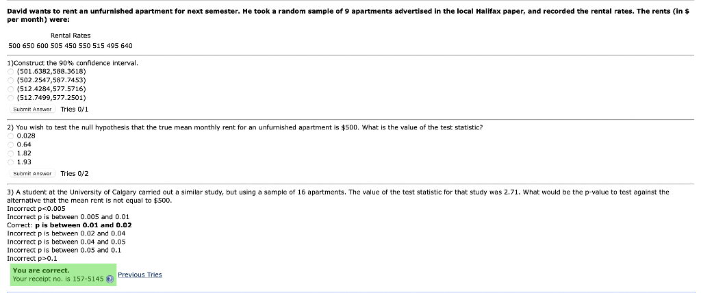 Solved per month) were: Rental Rates | Chegg.com