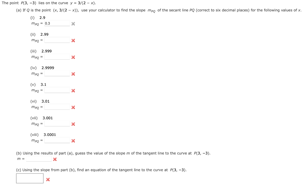 Solved The Point P 3 3 Lies On The Curve Y 3 2 X A Chegg