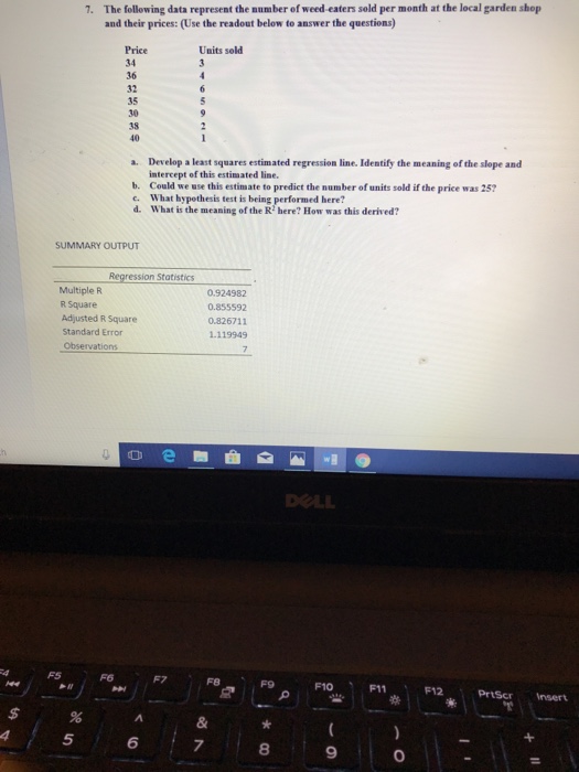 Solved 7. The following data represent the mumber of | Chegg.com