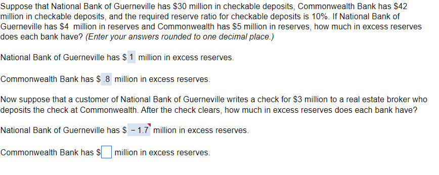 Solved Suppose that National Bank of Guerneville has $30 | Chegg.com Solved Suppose that National Bank of Guerneville has $30 | Chegg.com