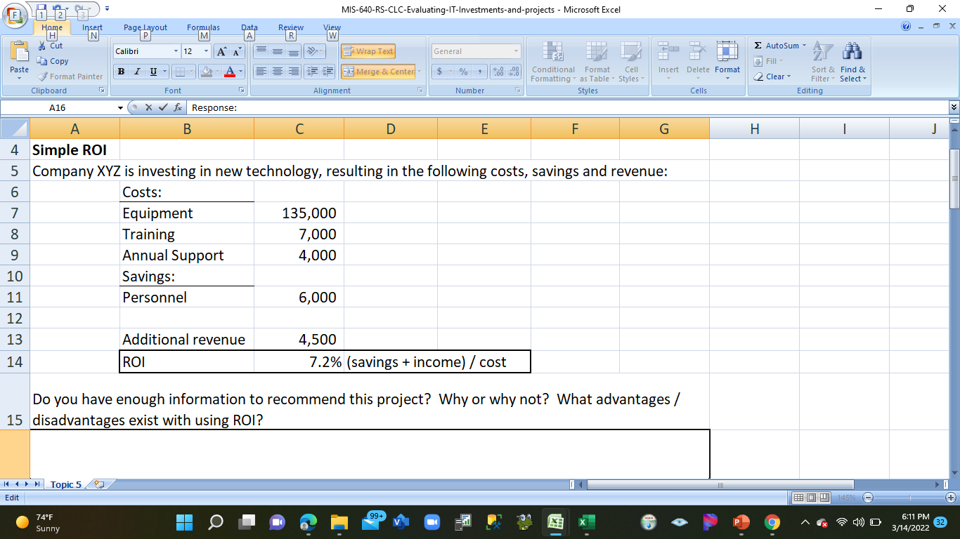 Solved X Data A Review R Σ AutoSum 12 Fill - 2 Clear Sort & | Chegg.com