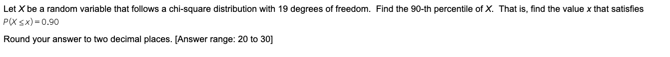 Solved Let X be a random variable that follows a chi-square | Chegg.com