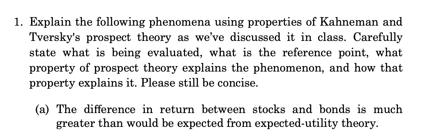 Solved 1. Explain the following phenomena using properties | Chegg.com
