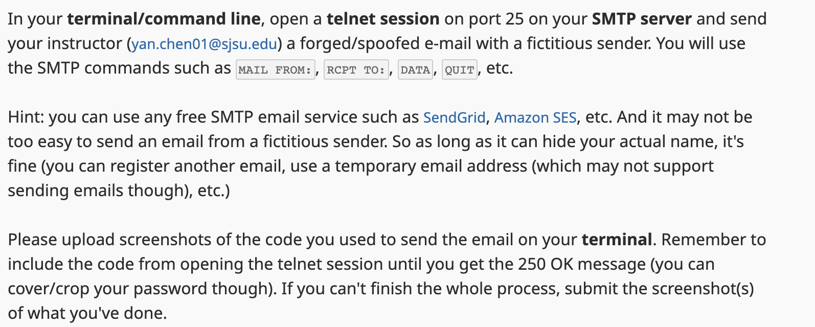 Solved In your terminal/command line, open a telnet session | Chegg.com