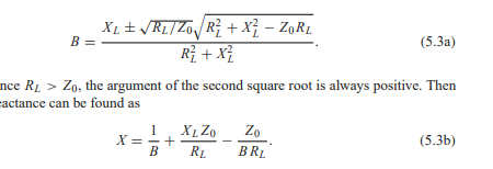 Solved by an EXPERT B=xL+-RLZ02RL2+xL2-Z0RL2RL2+xL2.nce RL>Z0, ﻿the ...