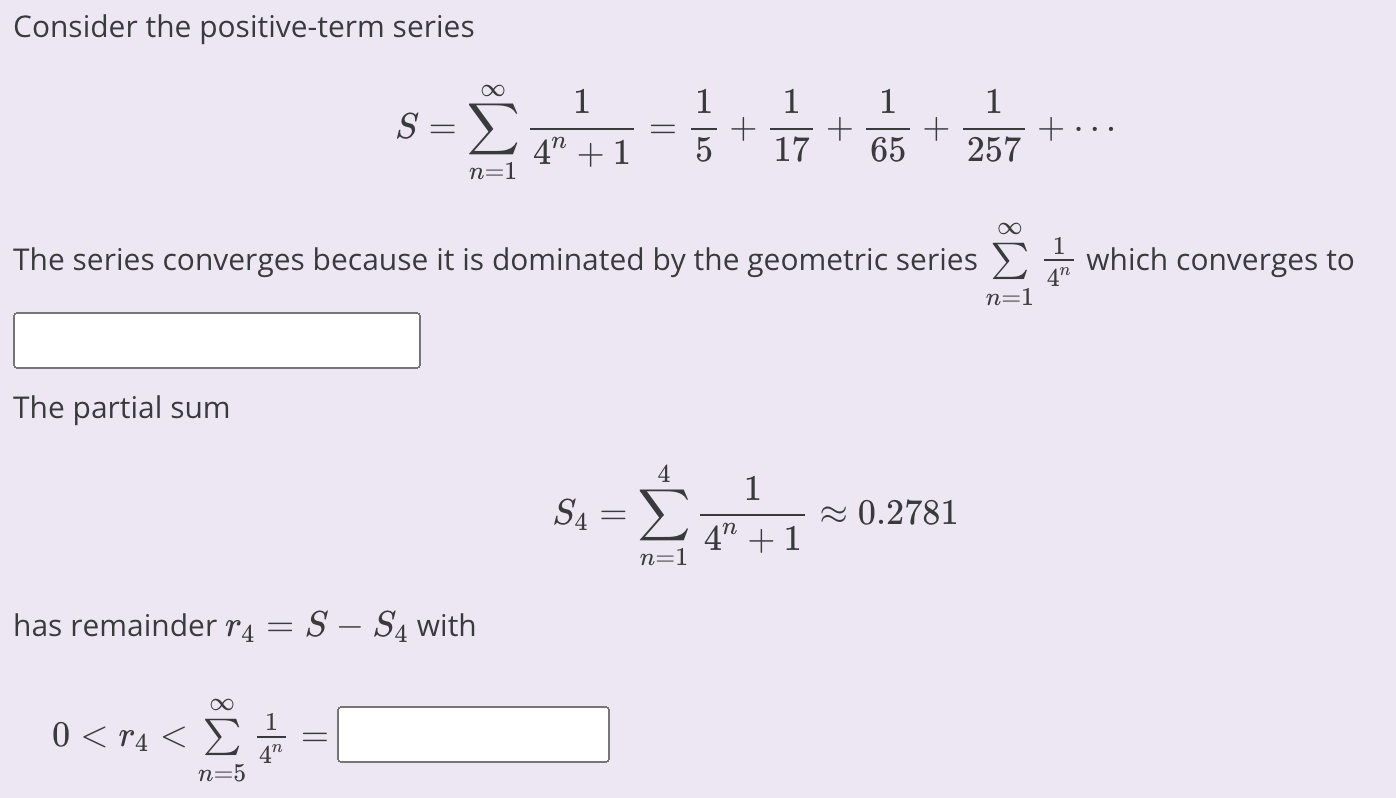 Solved Consider the positive-term series | Chegg.com