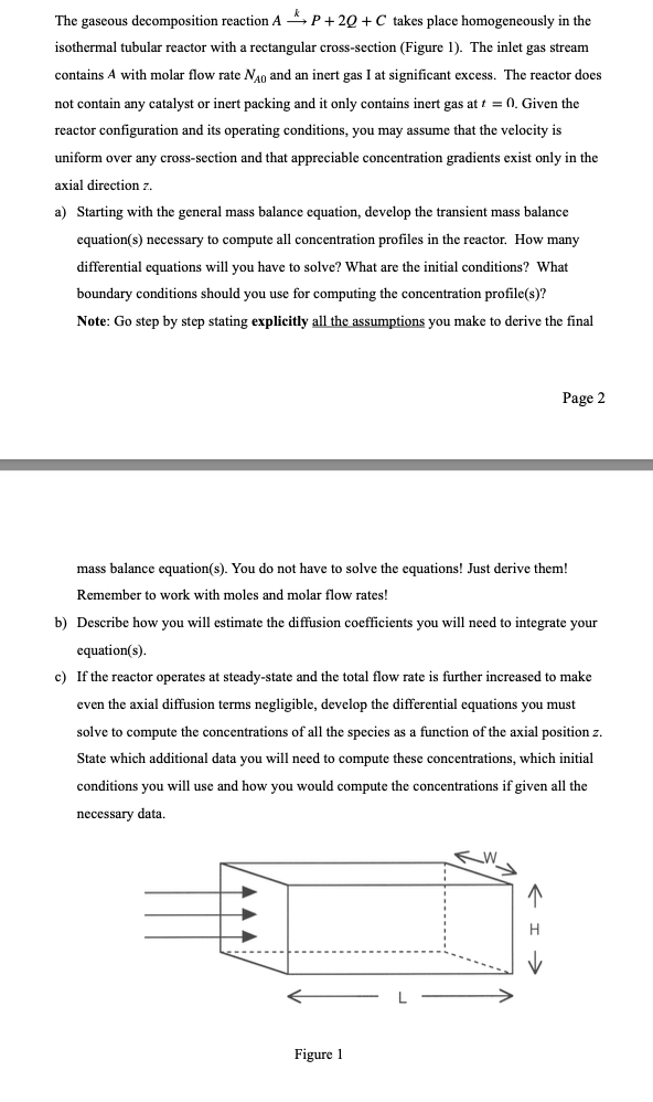 Solved The gaseous decomposition reaction A kP+2Q+C takes | Chegg.com
