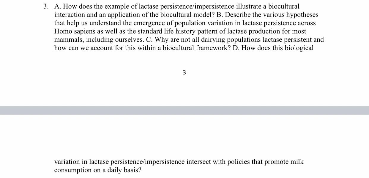 3. A. How does the example of lactase | Chegg.com