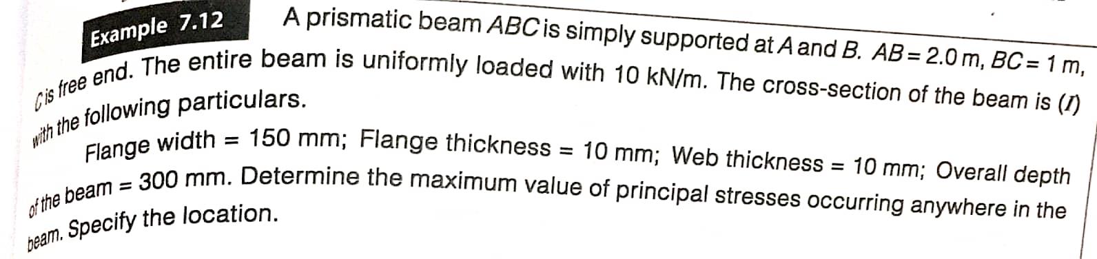 Solved A prismatic beam ABC is simply supported at A and B. | Chegg.com