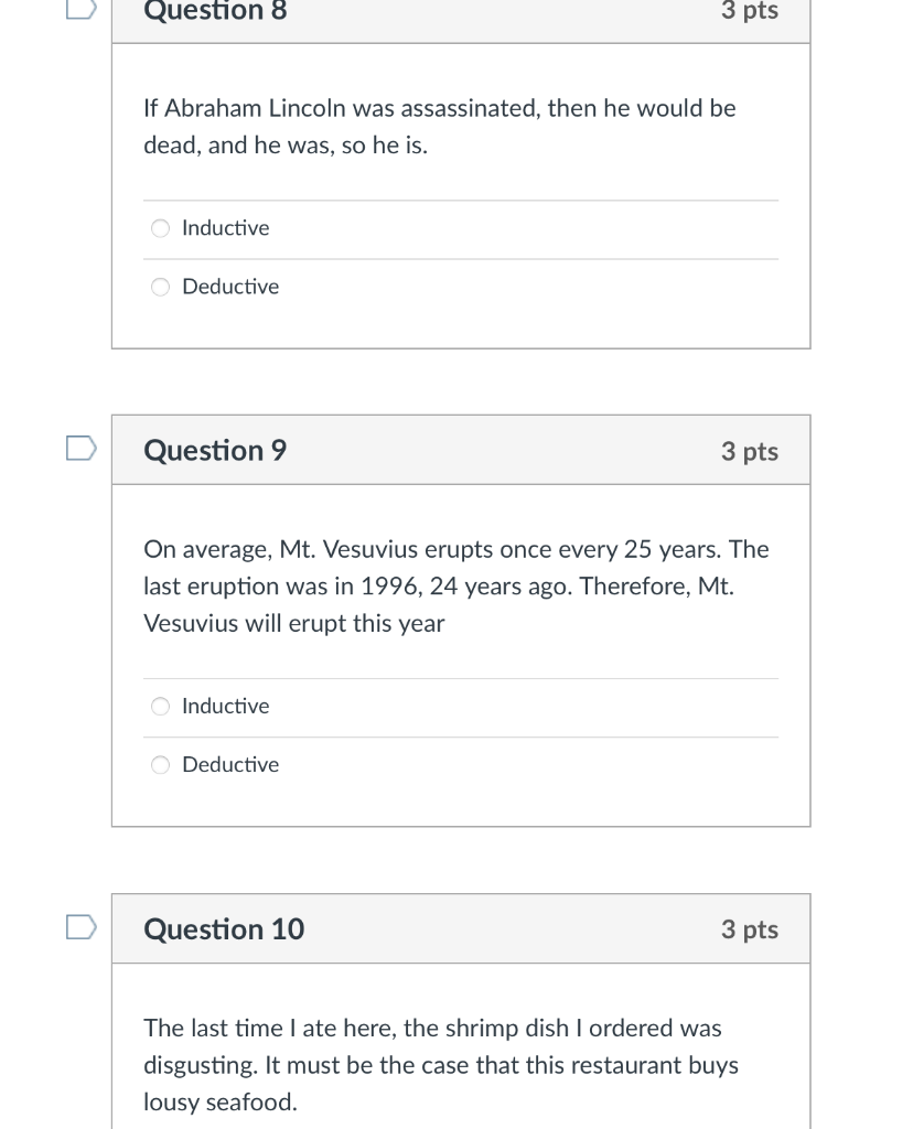 Solved า Question 8 If Abraham Lincoln was assassinated, | Chegg.com