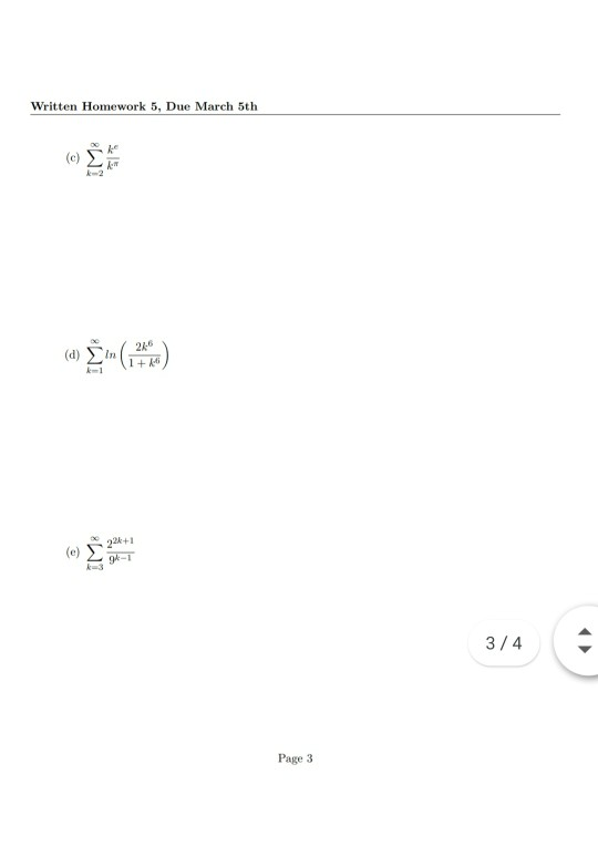 Solved 1/4 Written Homework 5, Due March 5th When uploading | Chegg.com
