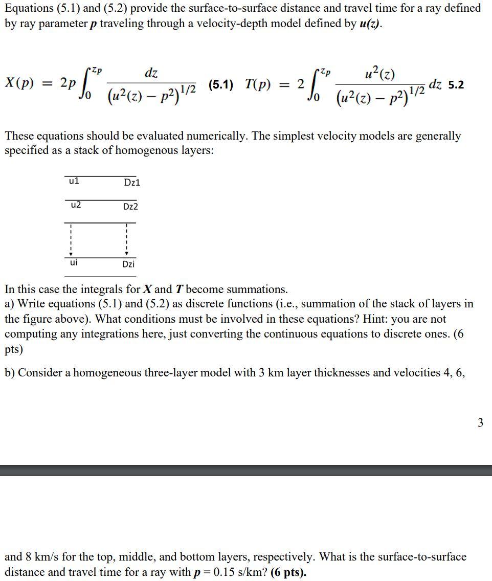Equations (5.1) and (5.2) provide the | Chegg.com