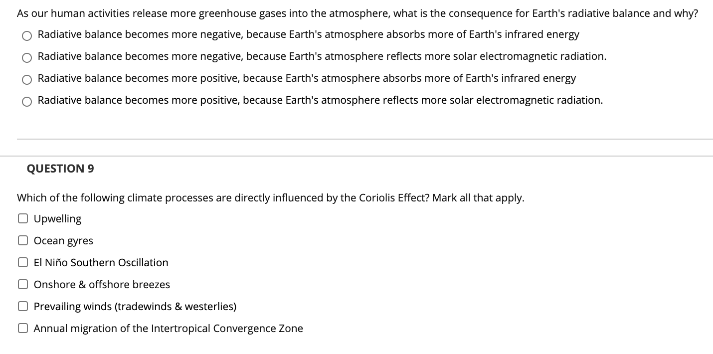 Solved As our human activities release more greenhouse gases | Chegg.com