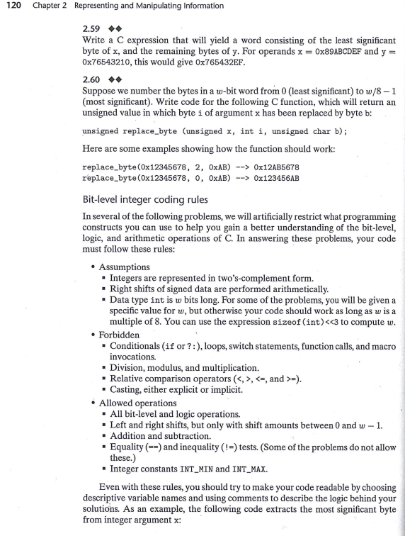 Solved 2.69 Write code for a function with the following | Chegg.com