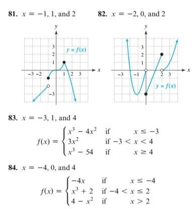 Solved Piecewise-Defined Functions Exercises 79–86: Evaluate | Chegg.com