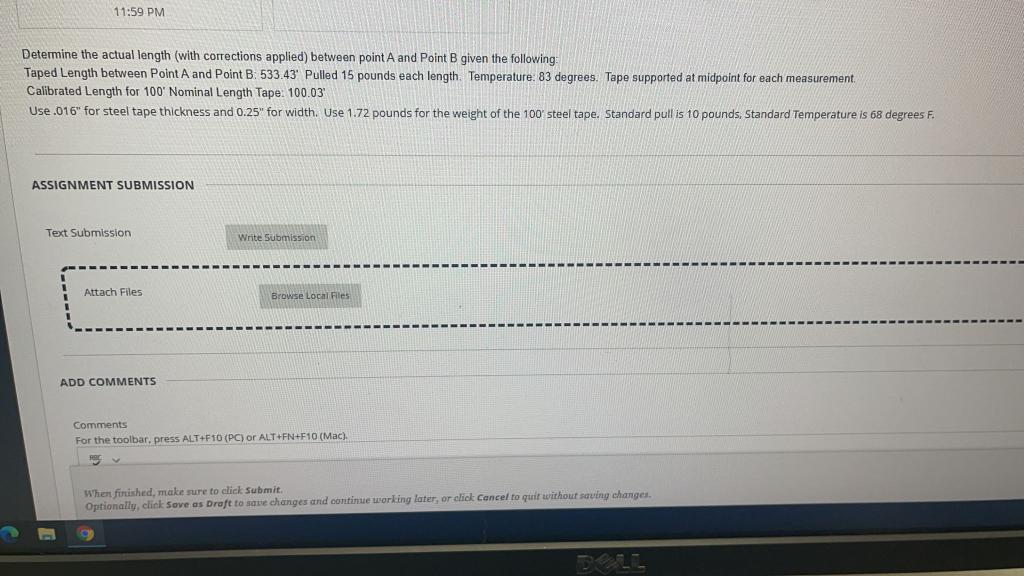 Solved 11:59 PM Determine the actual length (with | Chegg.com