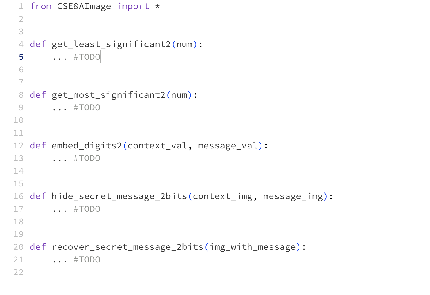 Solved In this PA, we will try to hide a message image | Chegg.com