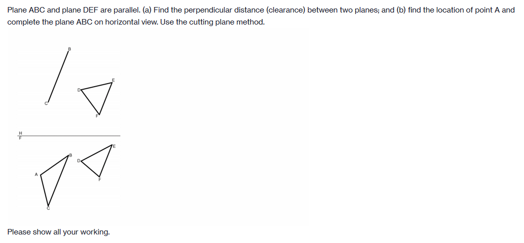 Solved Plane ABC and plane DEF are parallel. (a) Find the | Chegg.com